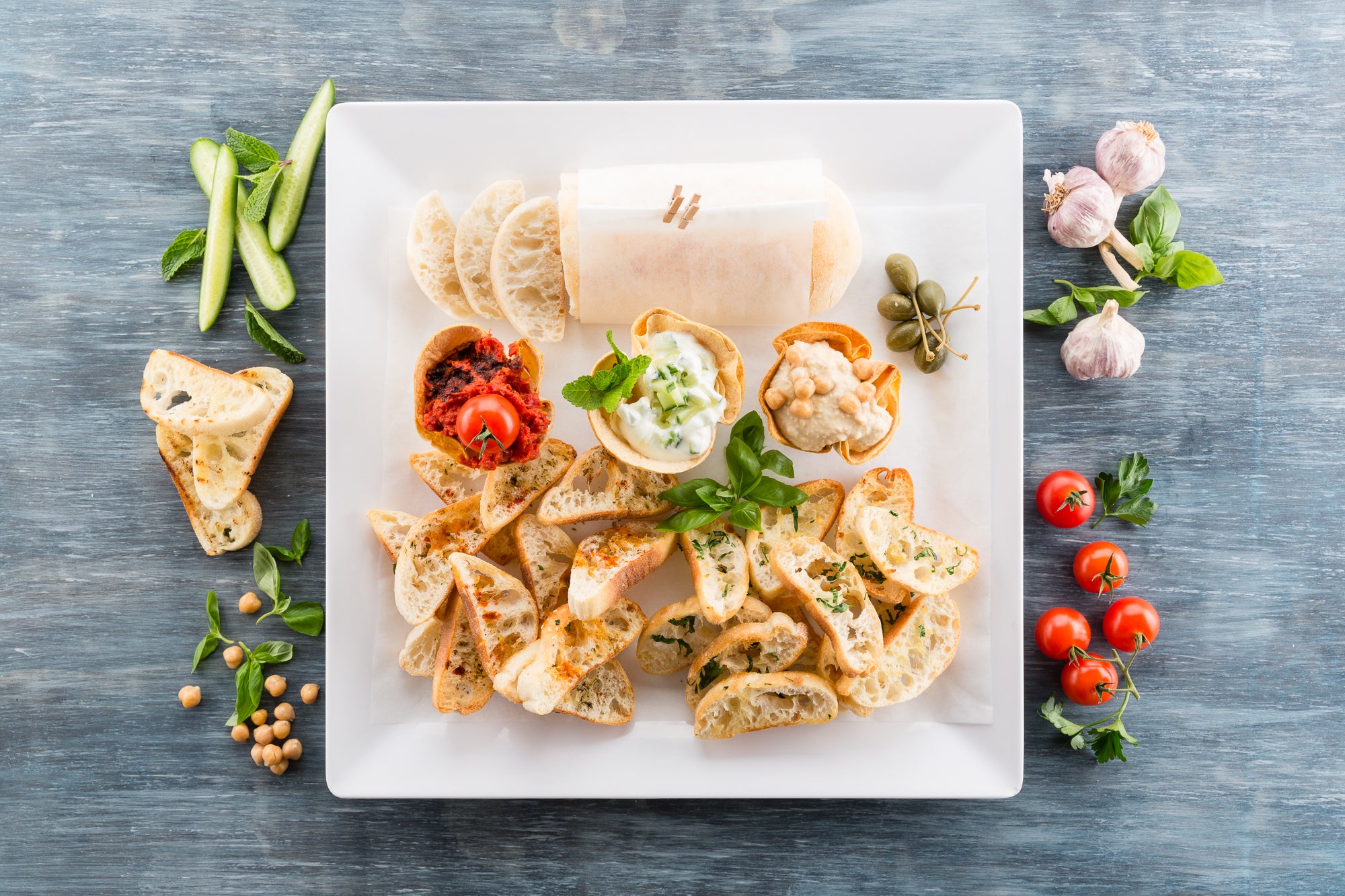 Turkish Bread & Dips Platter