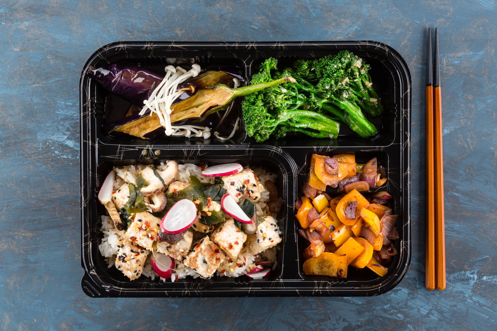 Vegan Wasabi Tofu Bento Box