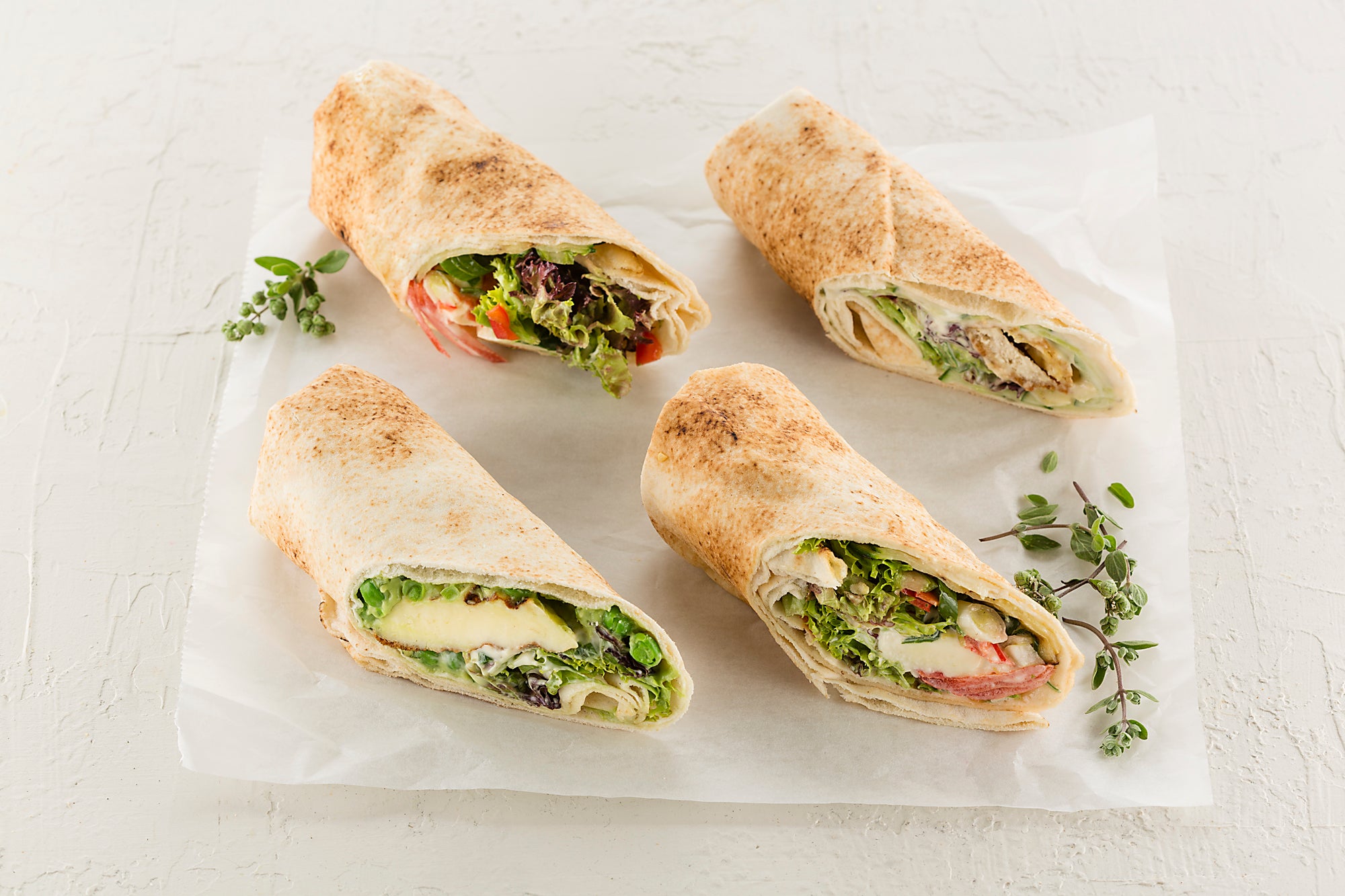 Half cut wraps