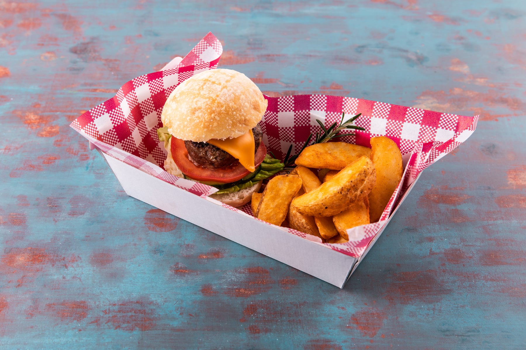 Mini Burger & Wedges Box for 1